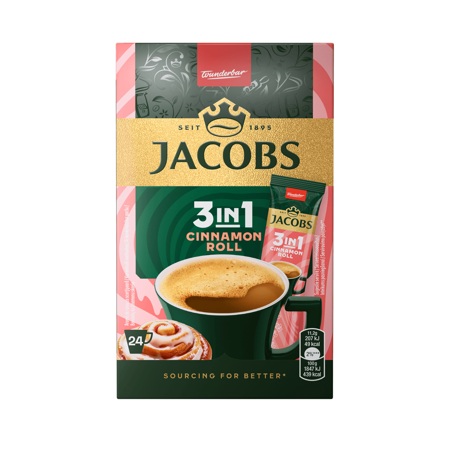 JACOBS 3IN1 CINNAMON ROLL Instant Coffee Sticks 268.8g – Tom's Grocery