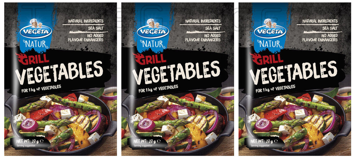 3 VEGETA GRILL VEGETABLES Natural Seasoning Spice Mix Blend 20g 0.7oz ...