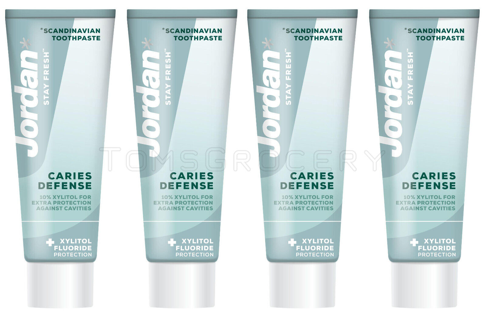 4 JORDAN CARIES DEFENSE Xylitol & Fluoride Extra Protection Toothpaste ...