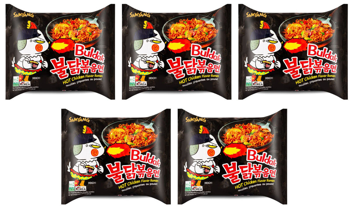 SAMYANG BULDAK HOT CHICKEN Flavor Korean Ramen Instant Noodles 5x 140g ...