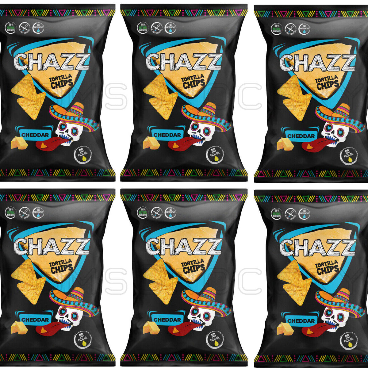 6 CHAZZ CHEDDAR Flavor Tortilla Chips 100g 3.5oz – Tom's Grocery