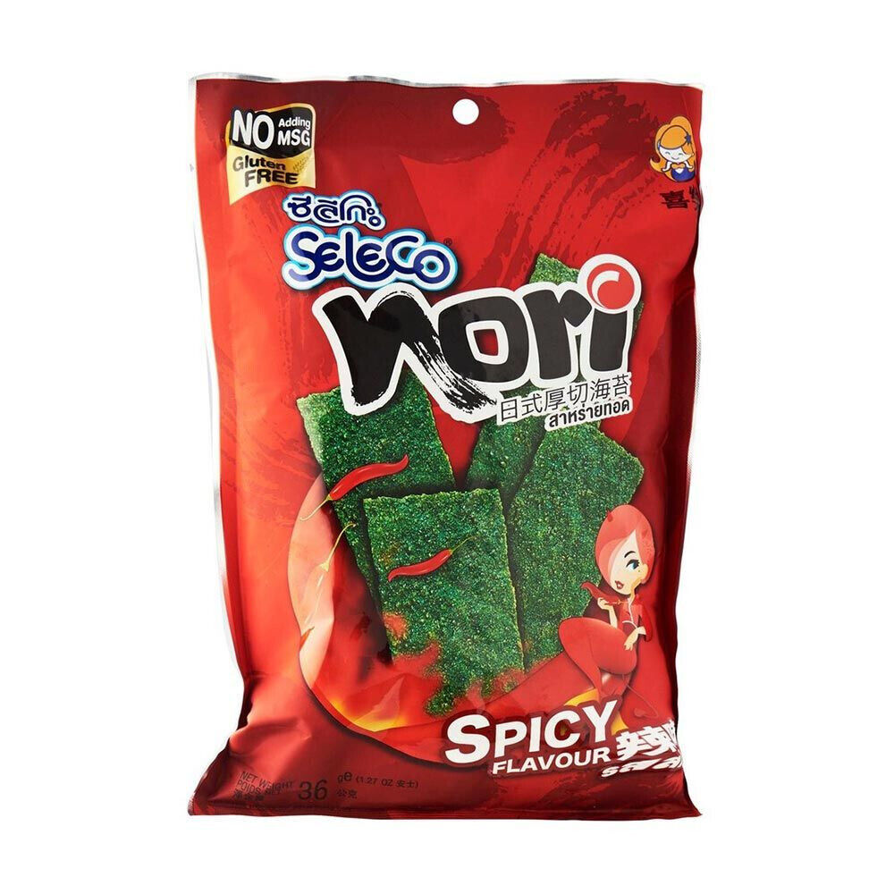 SELECO NORI Crispy Seaweed Snack Spicy Flavor Gluten Free 36g 1.27oz ...