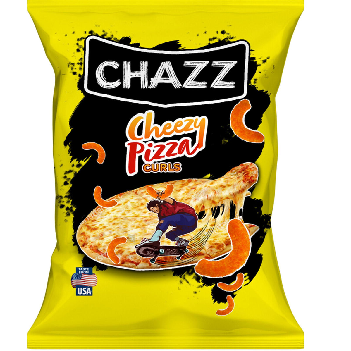 CHAZZ Cheesy Pizza Curls Puffed Corn Snacks 100g – Tom's Grocery