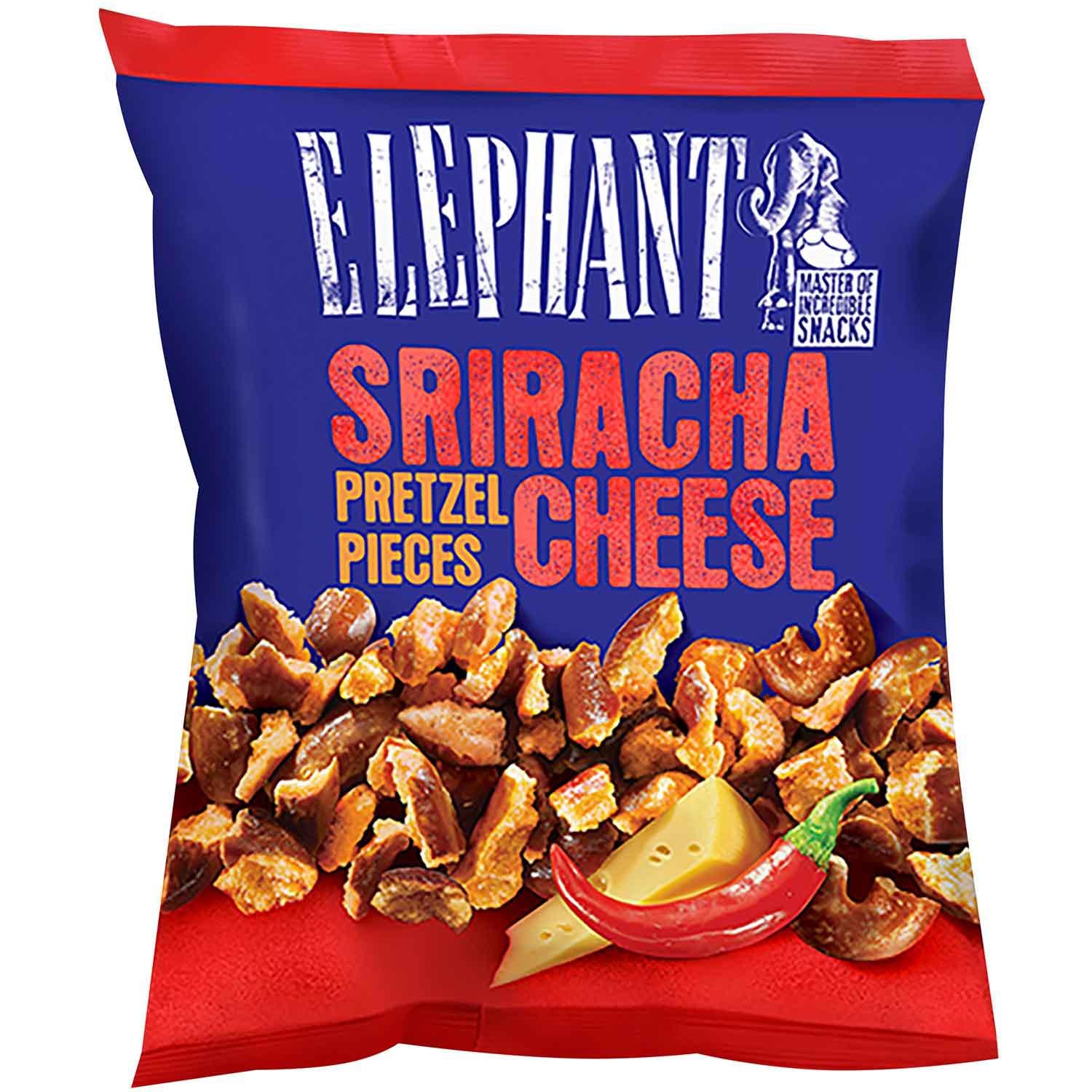 ELEPHANT SRIRACHA CHEESE Flavor Pretzel Pieces Snacks 125g 4.4oz – Tom ...