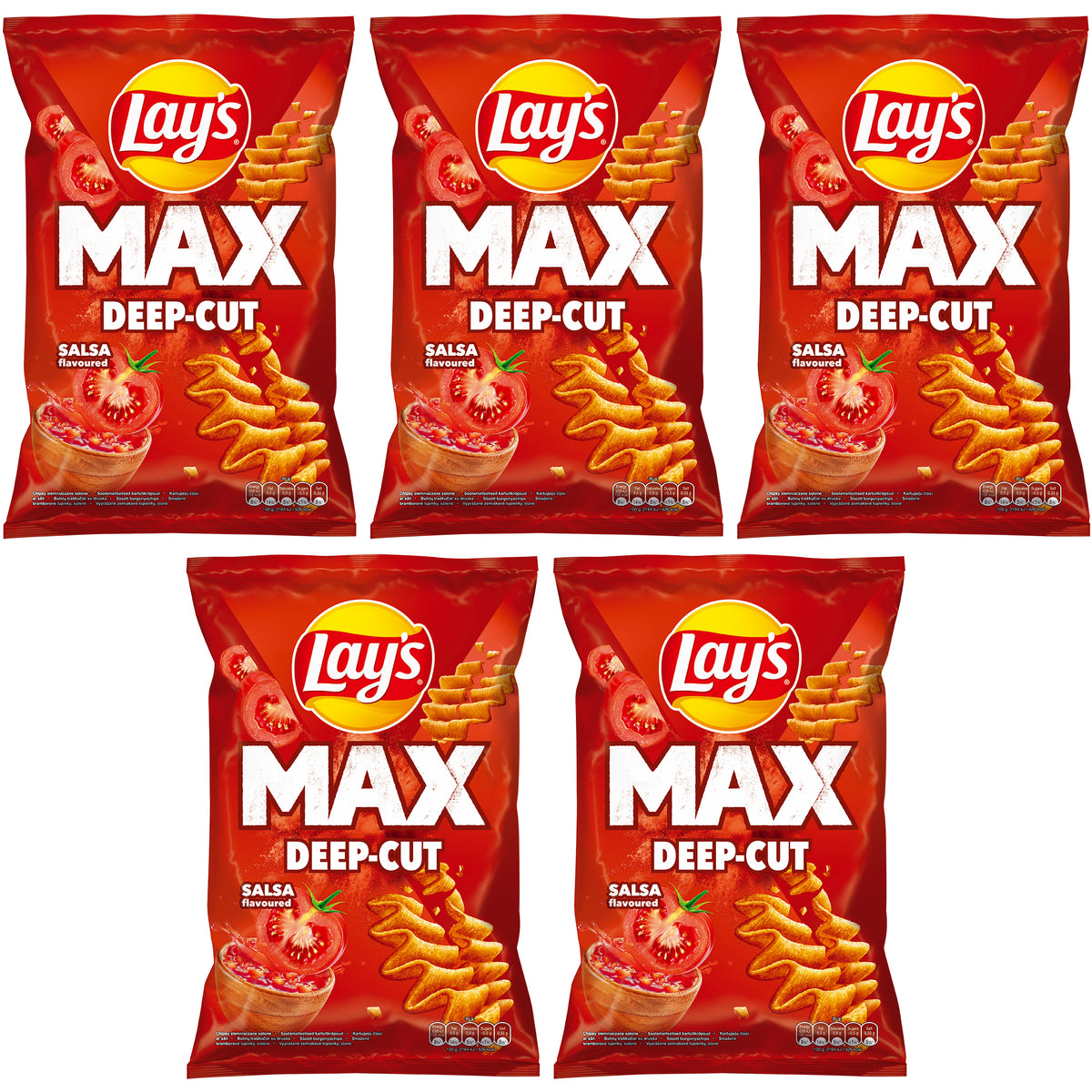 5 LAYS MAX DEEP CUT SALSA Flavor Potato Chips 120g 4.2oz – Tom's Grocery